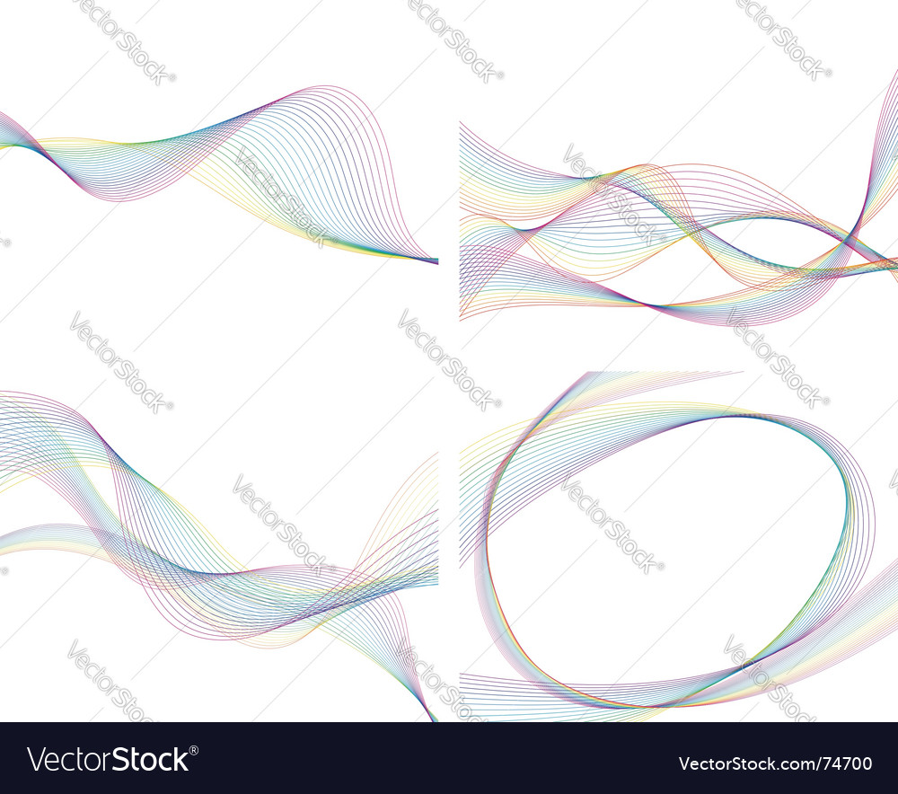 Set of colorful lines Royalty Free Vector Image
