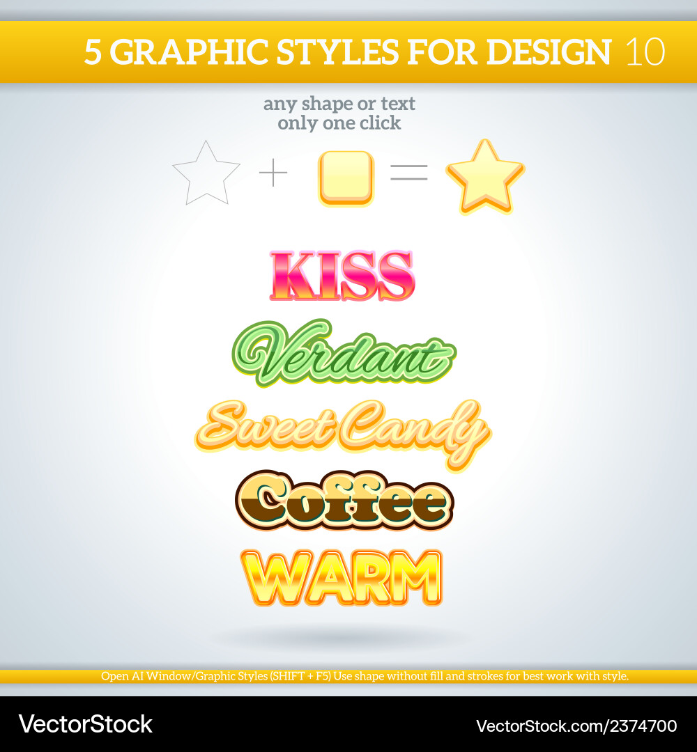 Set of various graphic styles for design Vector Image