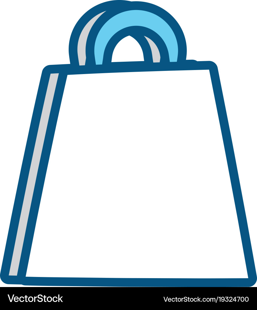 Shopping bag isolated cartoon Royalty Free Vector Image