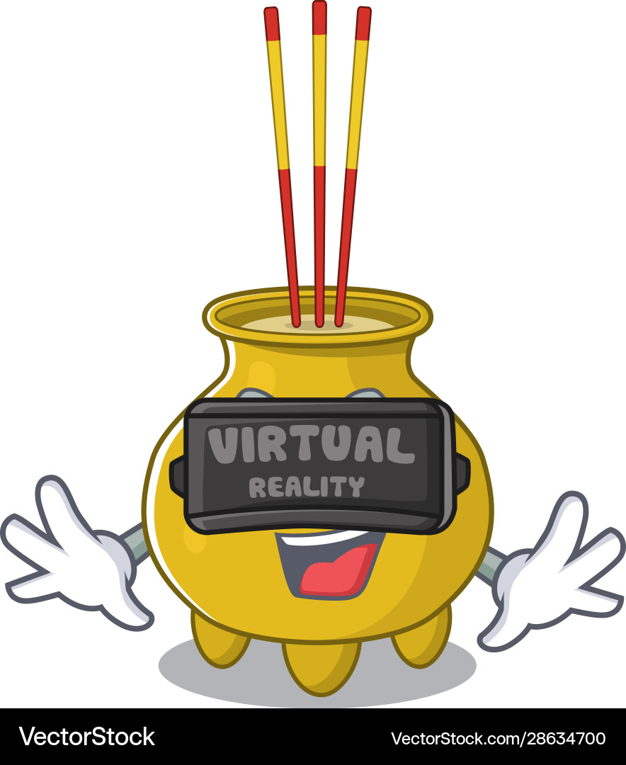 Trendy chinese incense character wearing virtual Vector Image