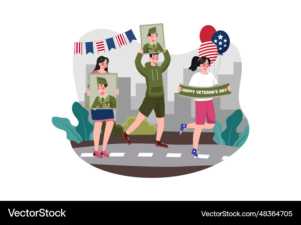 American veterans day remembrance Royalty Free Vector Image
