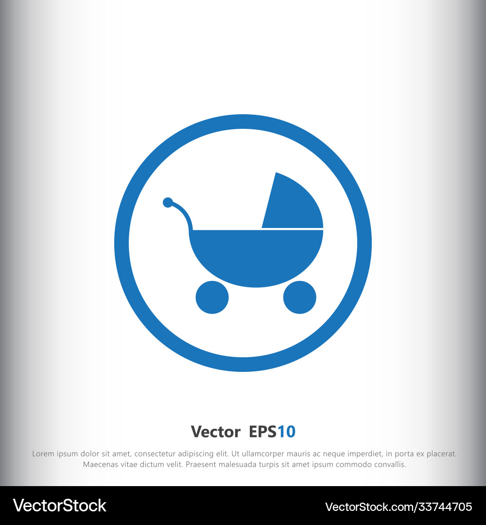 Baby carriage icon sign Royalty Free Vector Image