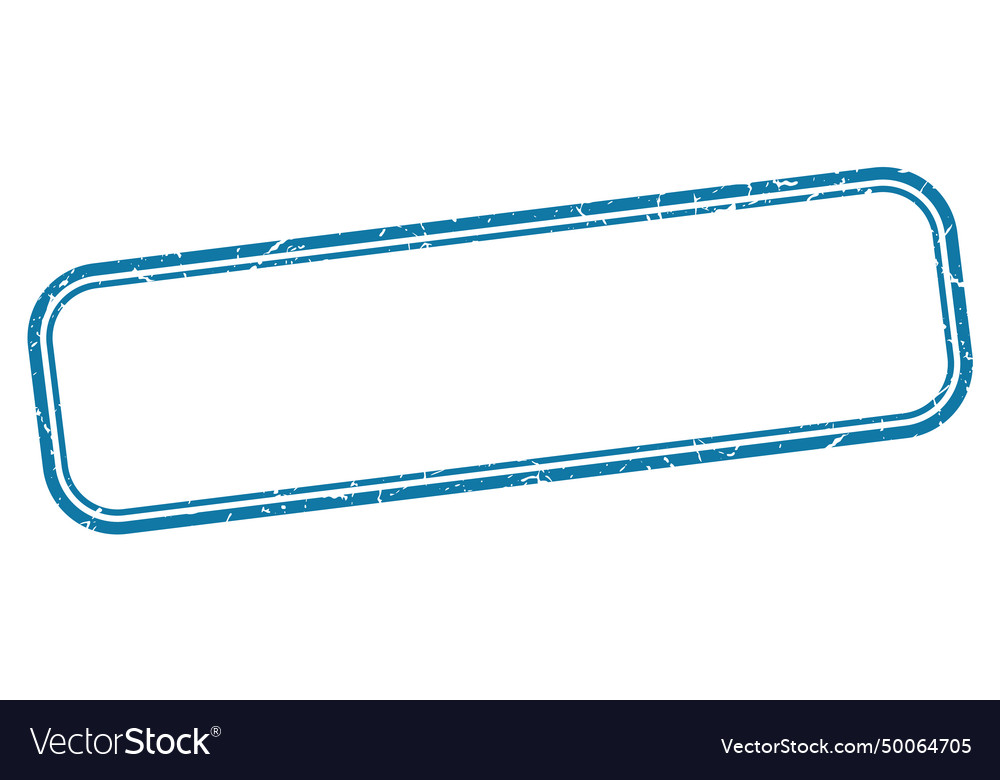 Blank stamp rectangular on white Royalty Free Vector Image