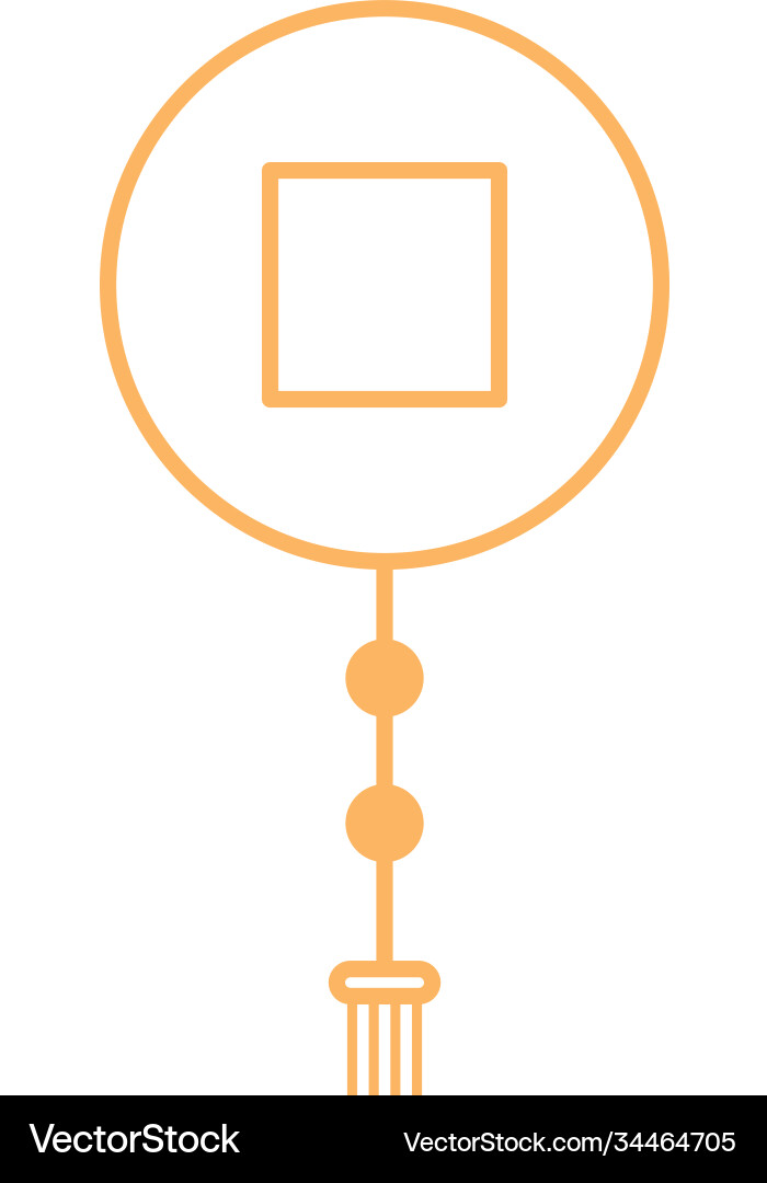 Chinese hanging oriental element decoration line Vector Image