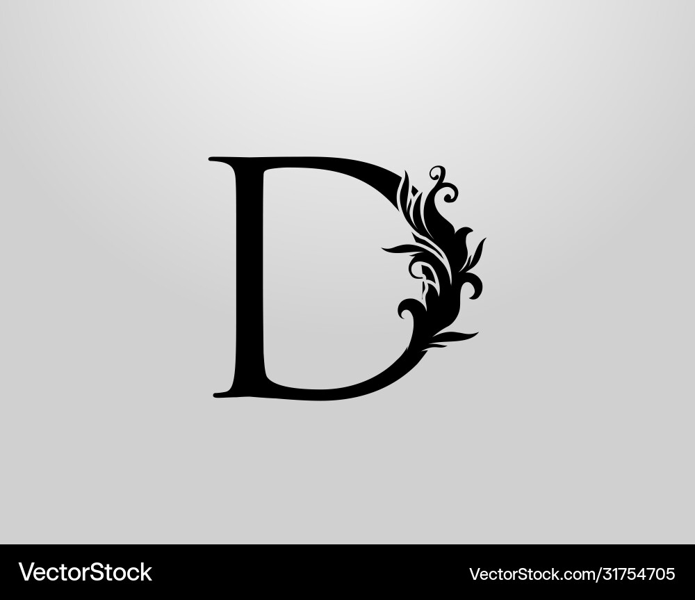 Letter D Design Regal Crown Alphabet Letter D · Creative Fabrica