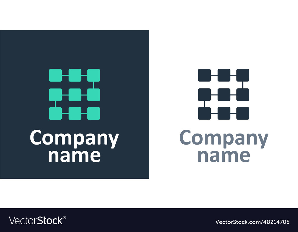 Logotype Nft Blockchain Technology Icon Isolated Vector Image
