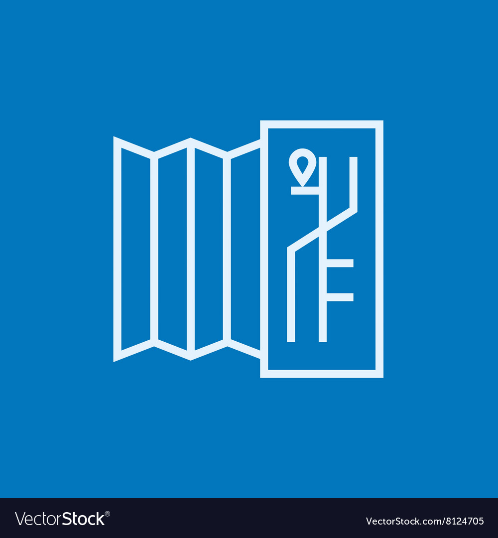 Map line icon Royalty Free Vector Image - VectorStock