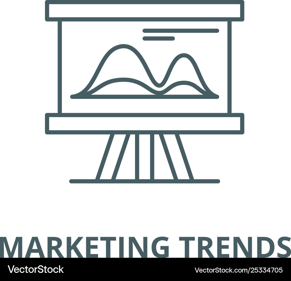 Marketing trends line icon linear concept Vector Image