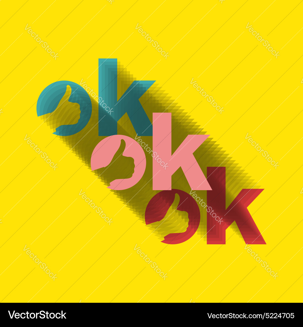 Ok hand symbol sign icon Royalty Free Vector Image