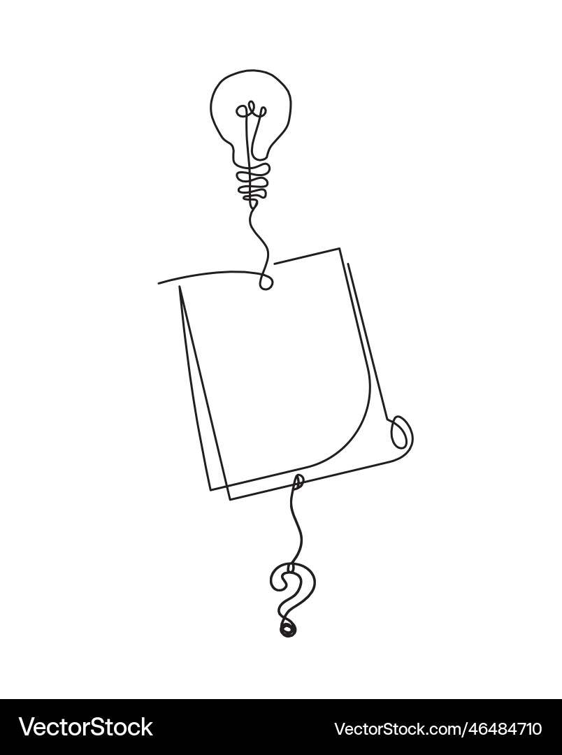 Abstract paper with paper clip and question mark Vector Image