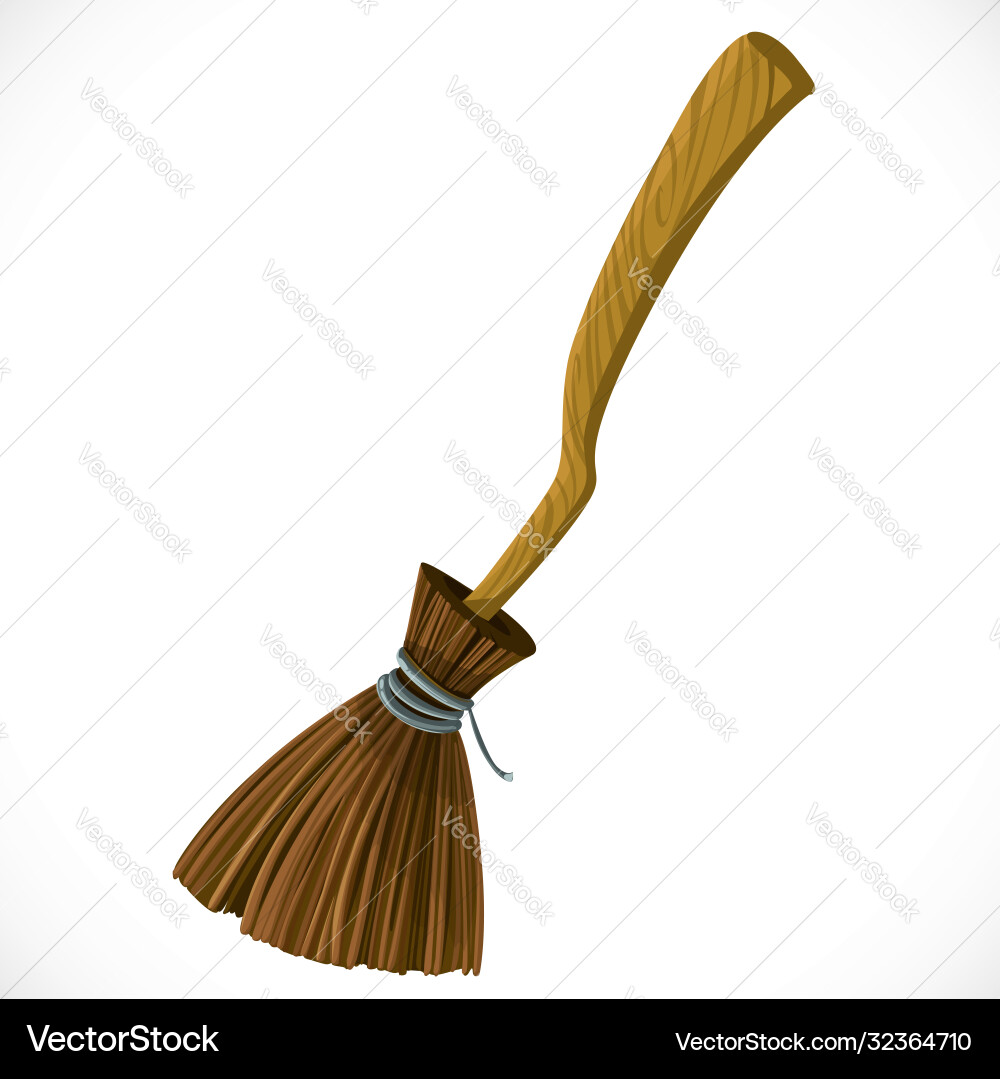 Broom for flying isolated on a white background Vector Image