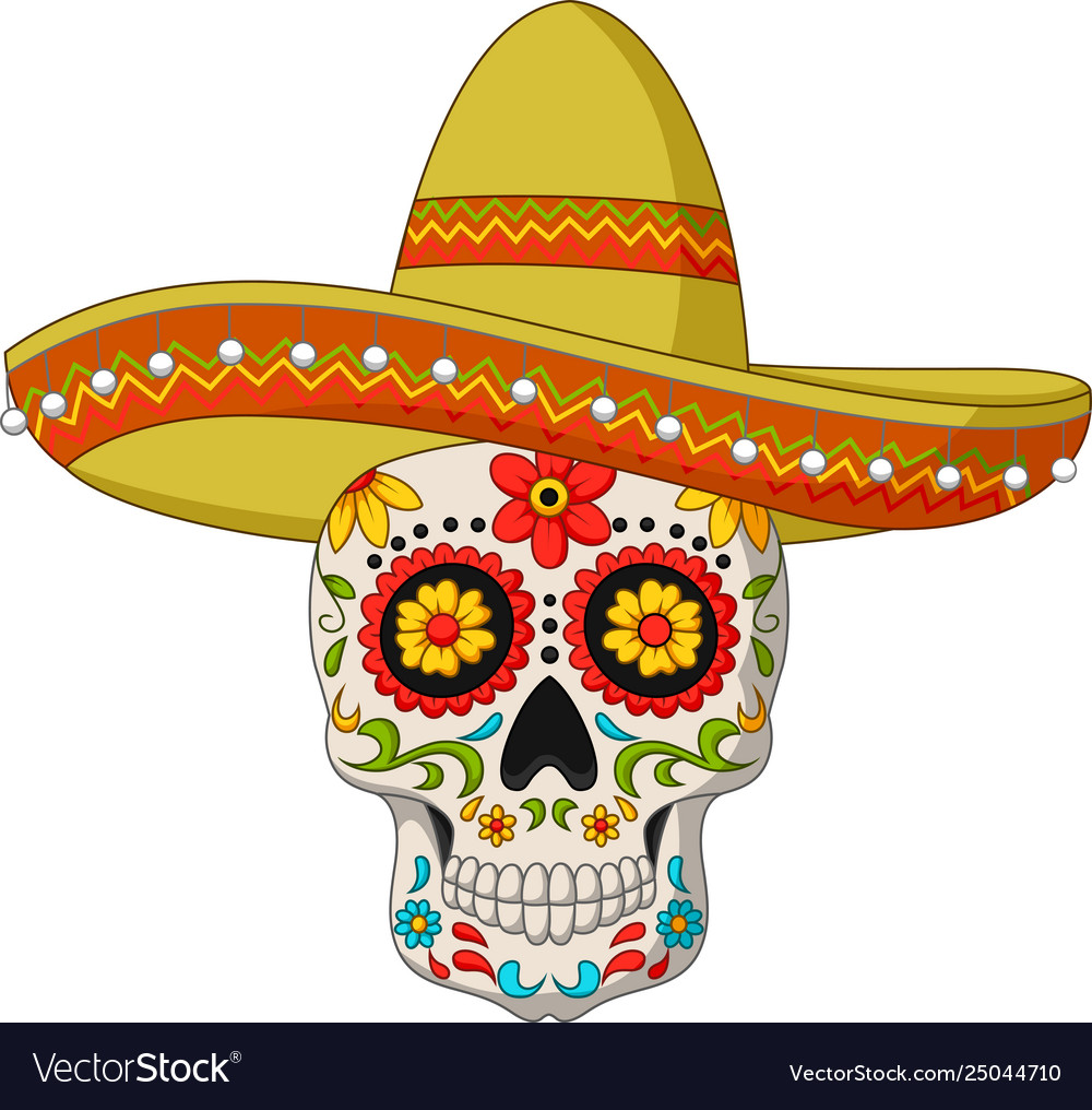 Day Dead Skulls Royalty Free Vector Image Vectorstock