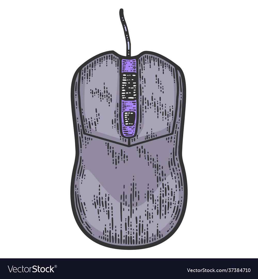 Device computer mouse sketch scratch board Vector Image
