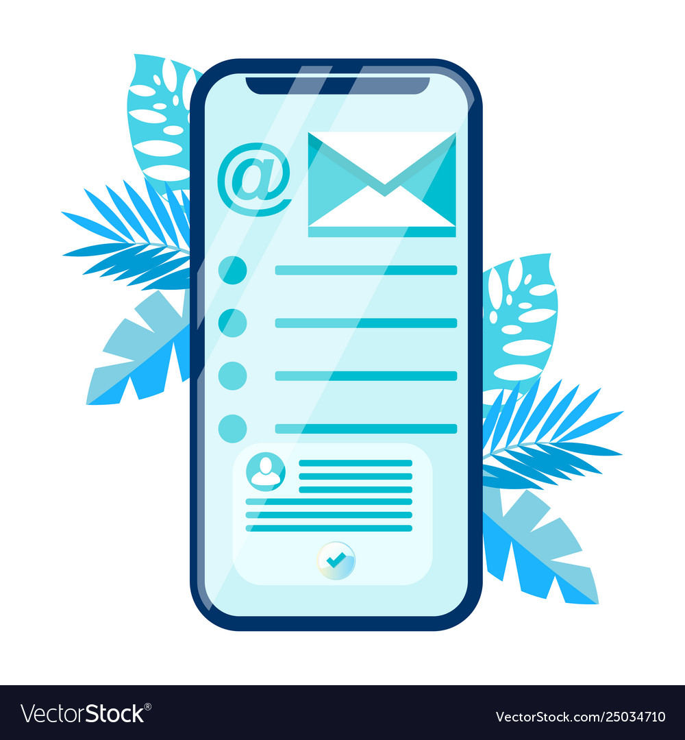 Mobile chat application flat Royalty Free Vector Image