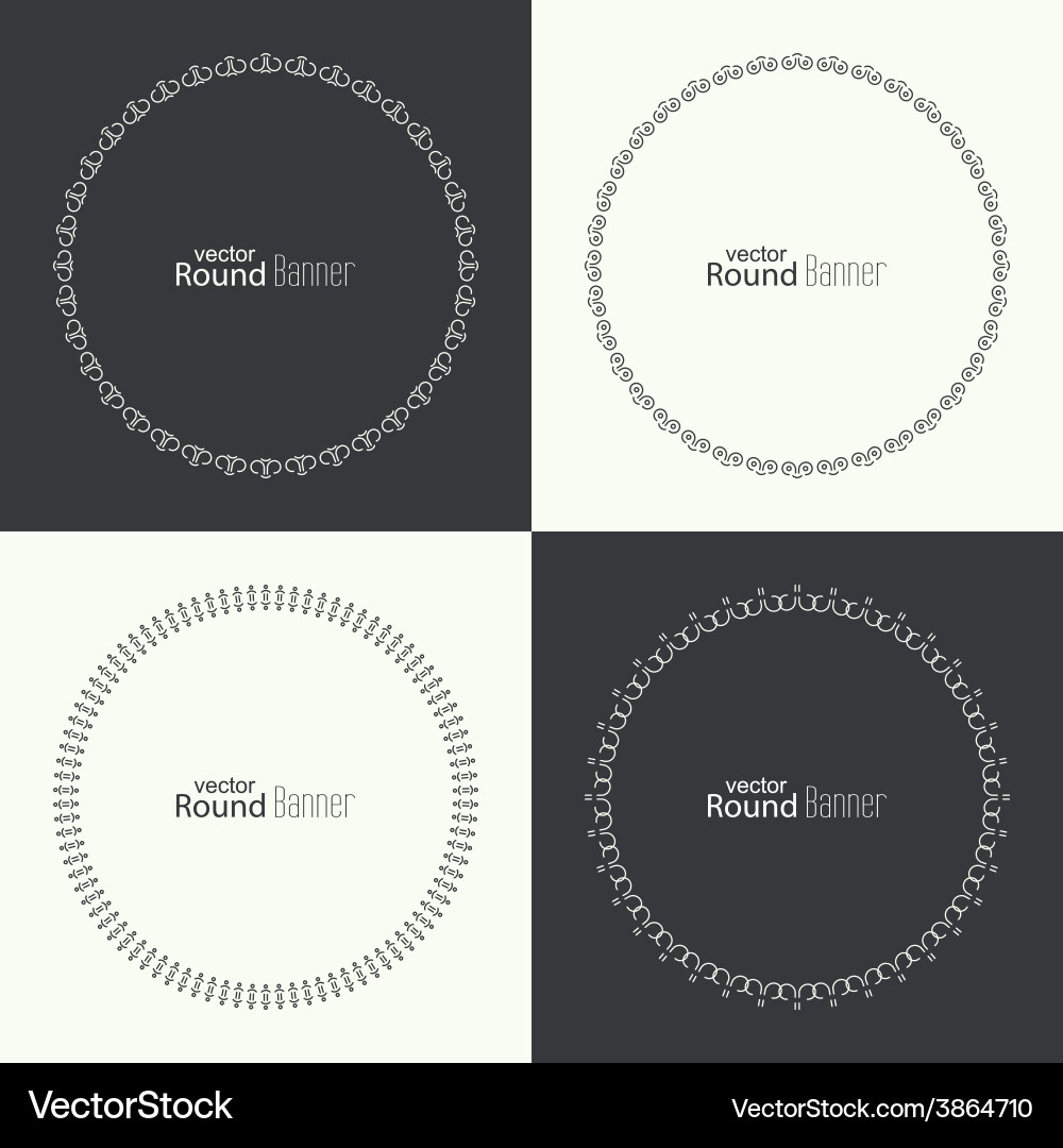 Set of round banners Royalty Free Vector Image