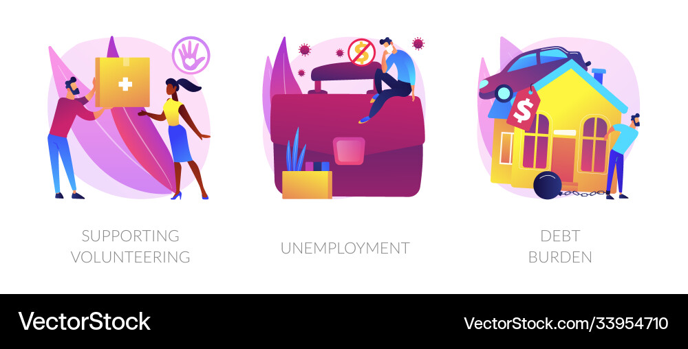 Socio-economic outbreak impact abstract concept Vector Image