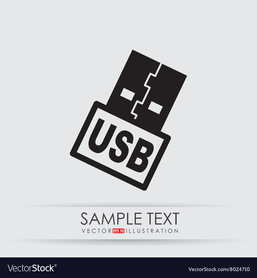 Usb plug design Royalty Free Vector Image - VectorStock