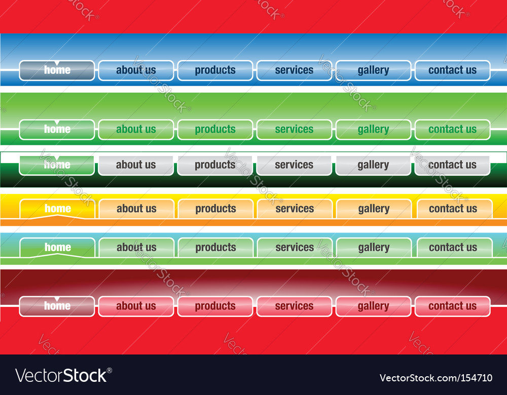 Web site menu templates Royalty Free Vector Image