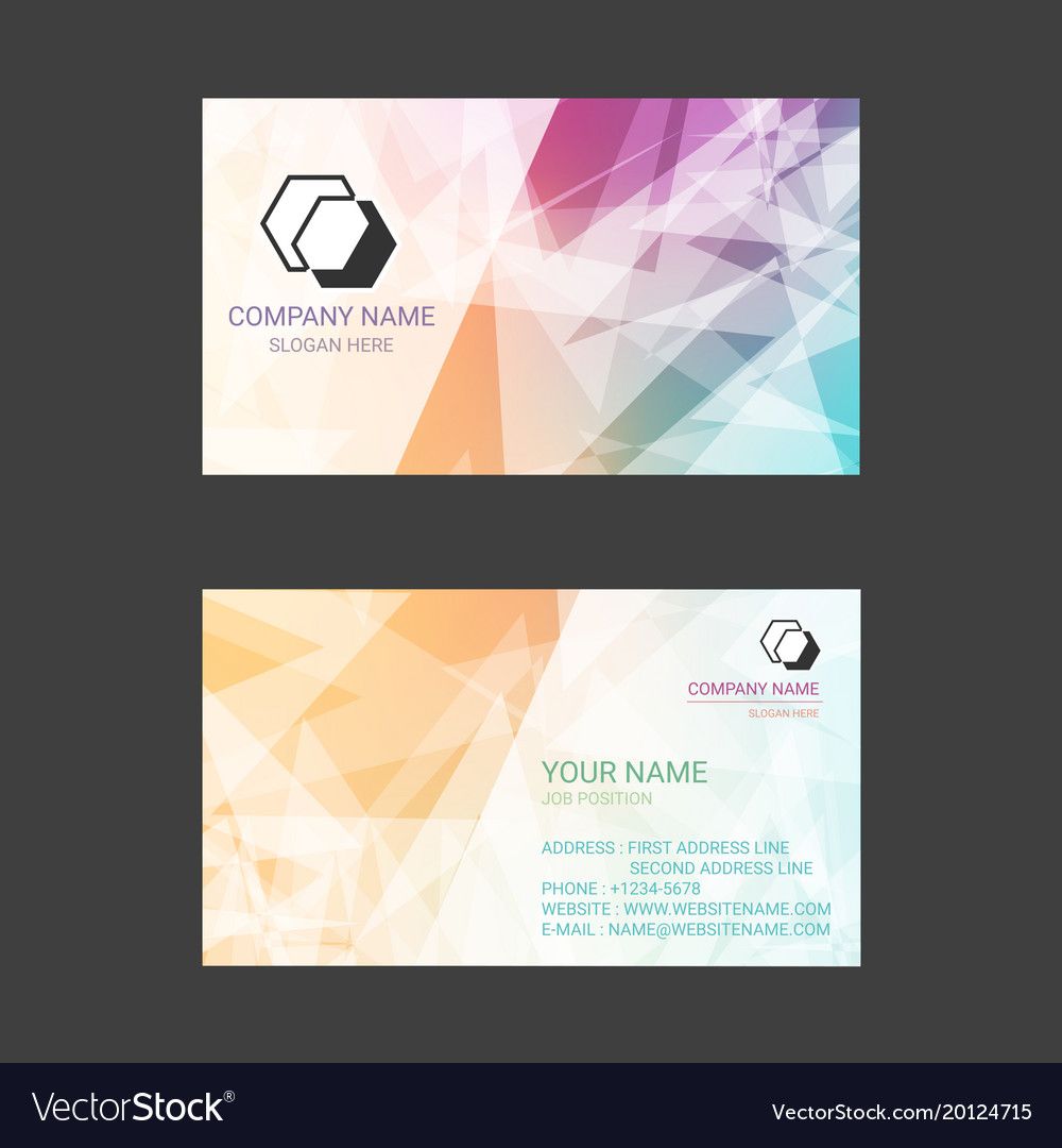 Colorful abstract business card templates Vector Image Colorful abstract business card templates Vector Image