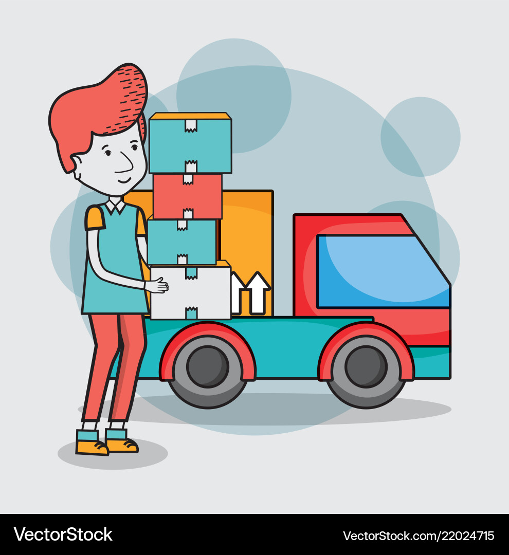 Delivery and courier cartoons Royalty Free Vector Image