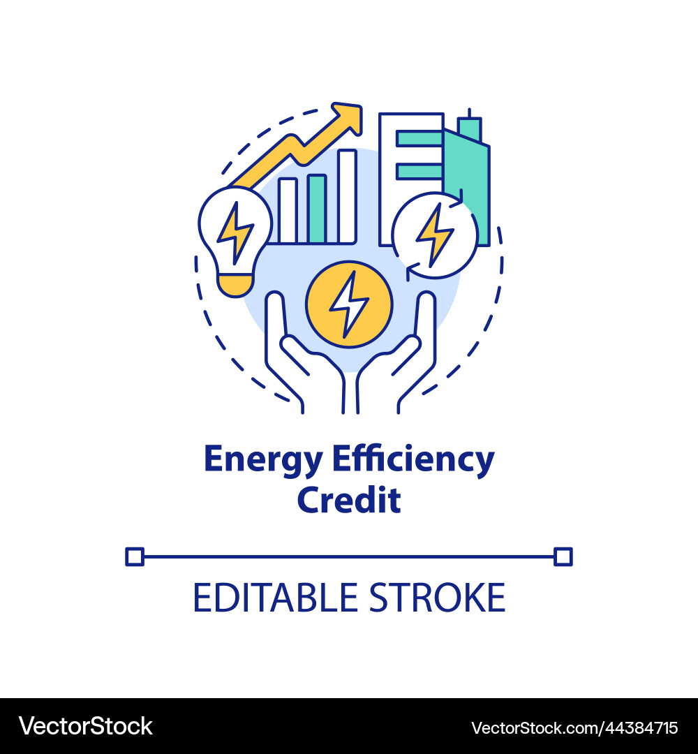 Energy efficiency credit concept icon Royalty Free Vector
