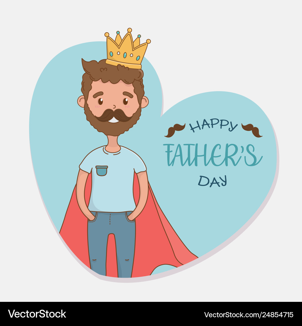 Father with super hero coat character Royalty Free Vector