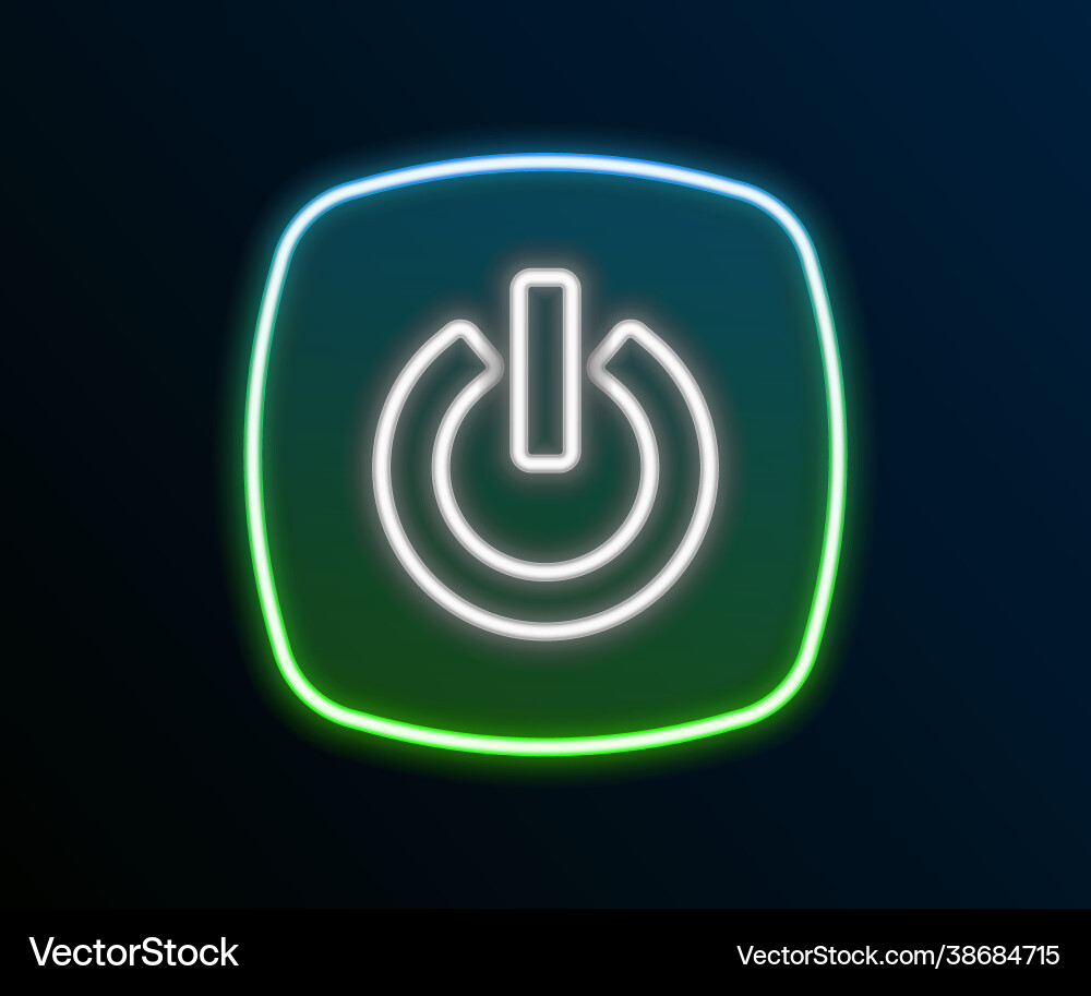 Glowing neon line smart home icon isolated Vector Image