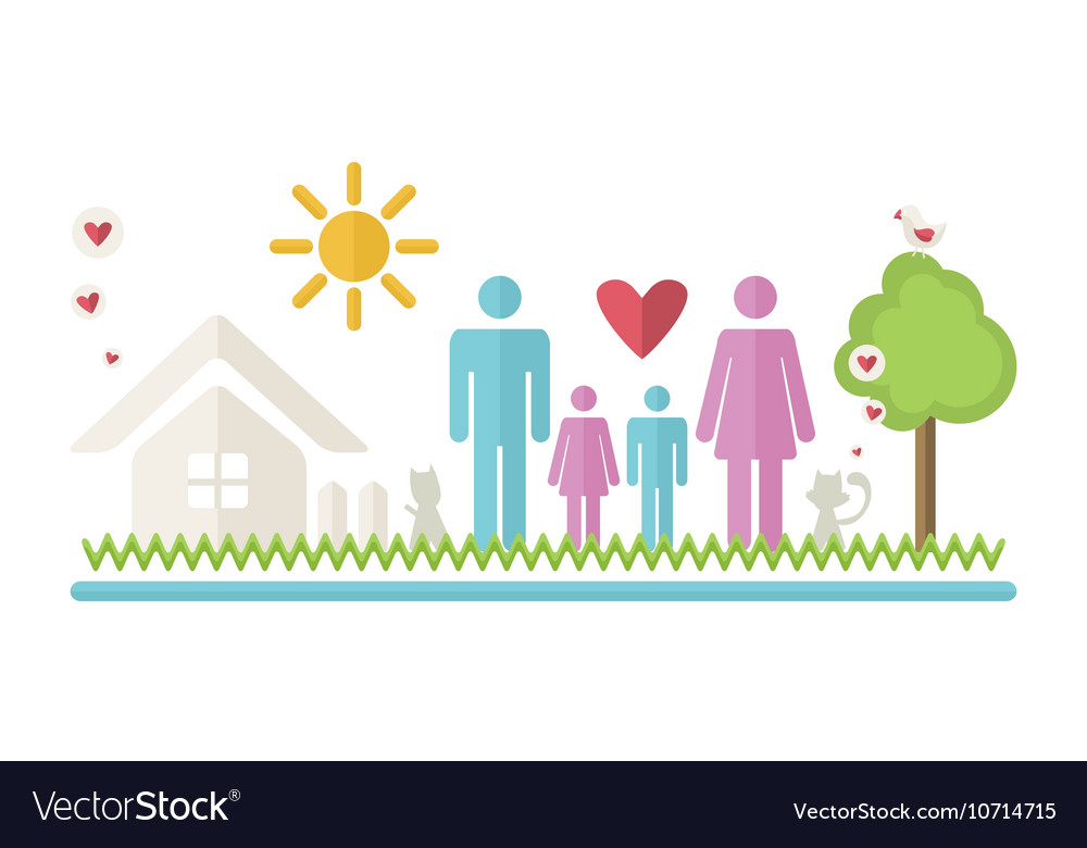 Happy family Royalty Free Vector Image - VectorStock
