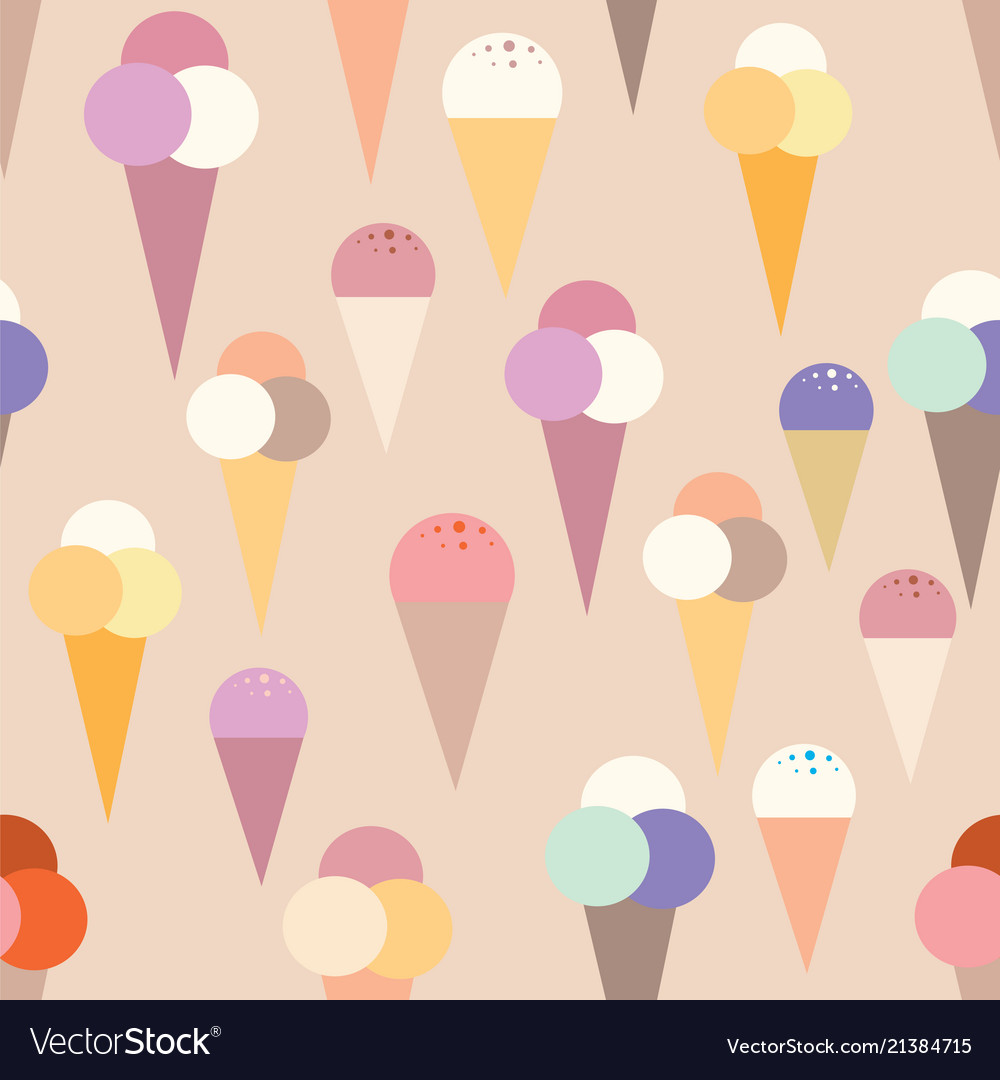 Ice Cream Cones Pattern Royalty Free Vector Image