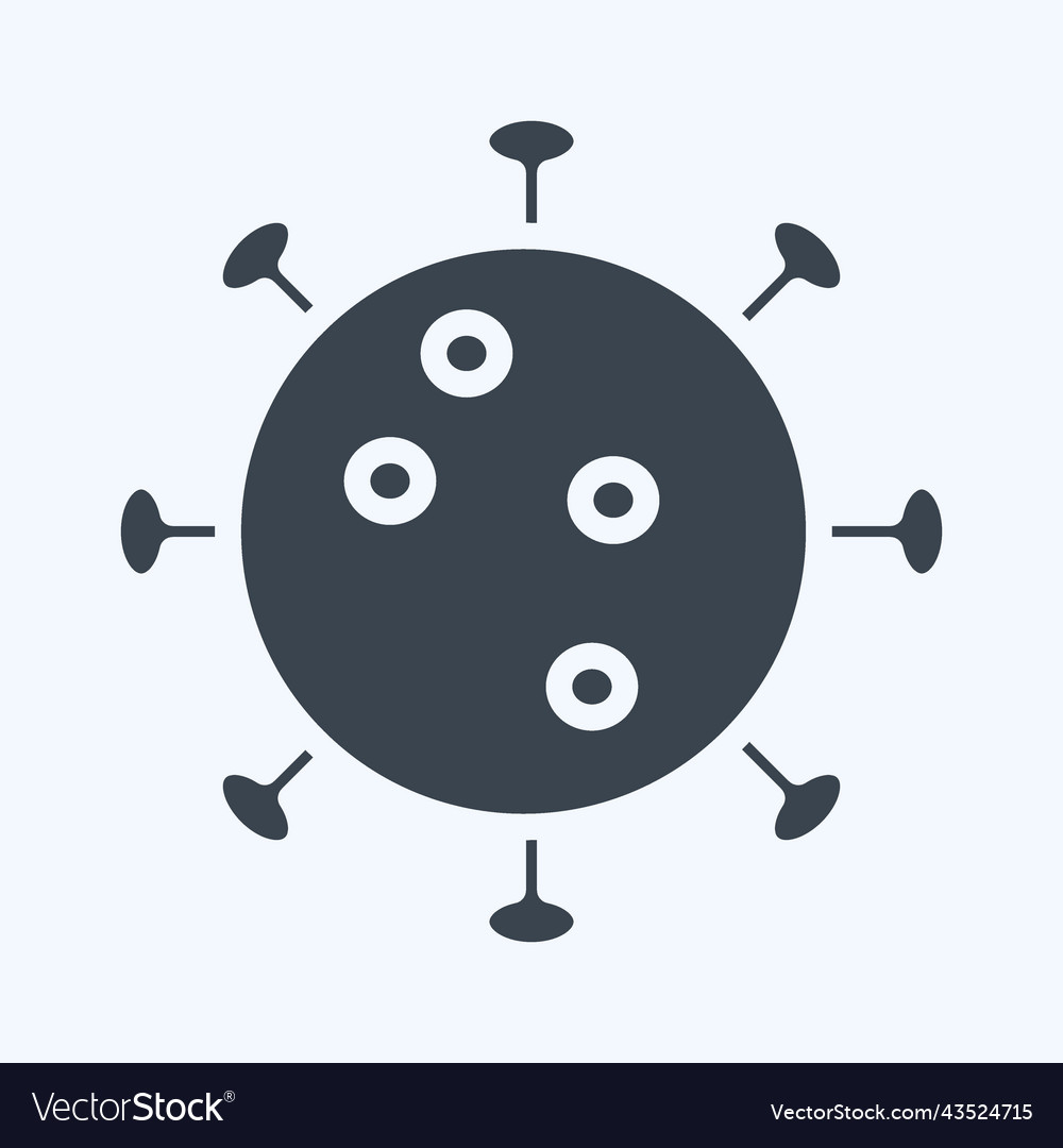 Icon flu virus suitable for flu symbol glyph Vector Image Icon flu virus suitable for flu symbol glyph Vector Image