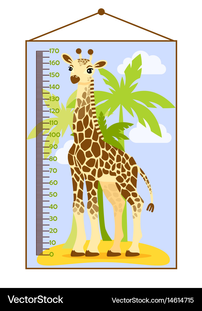 Kids height chart Royalty Free Vector Image - VectorStock