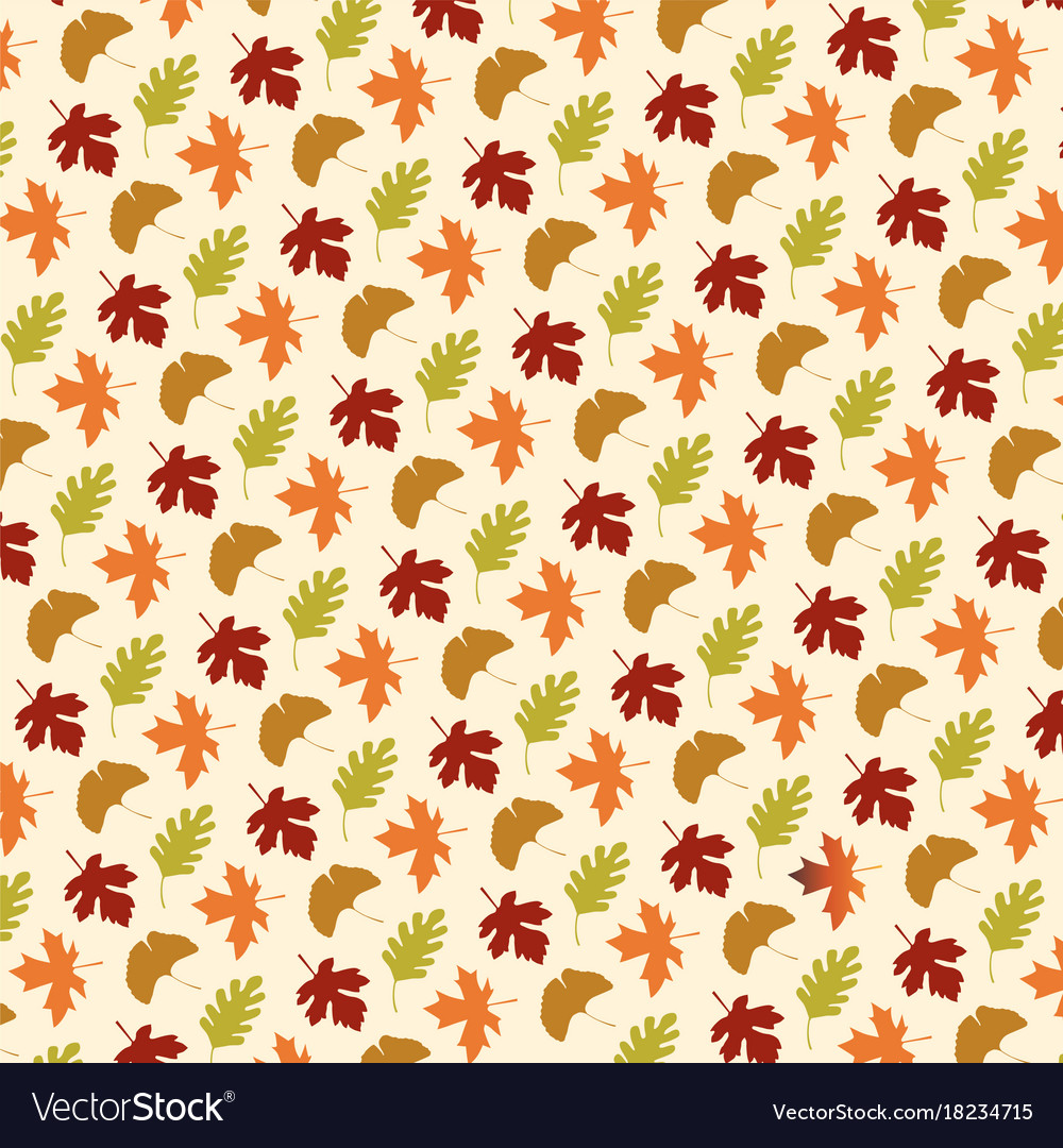 Leaf pattern on tan Royalty Free Vector Image - VectorStock