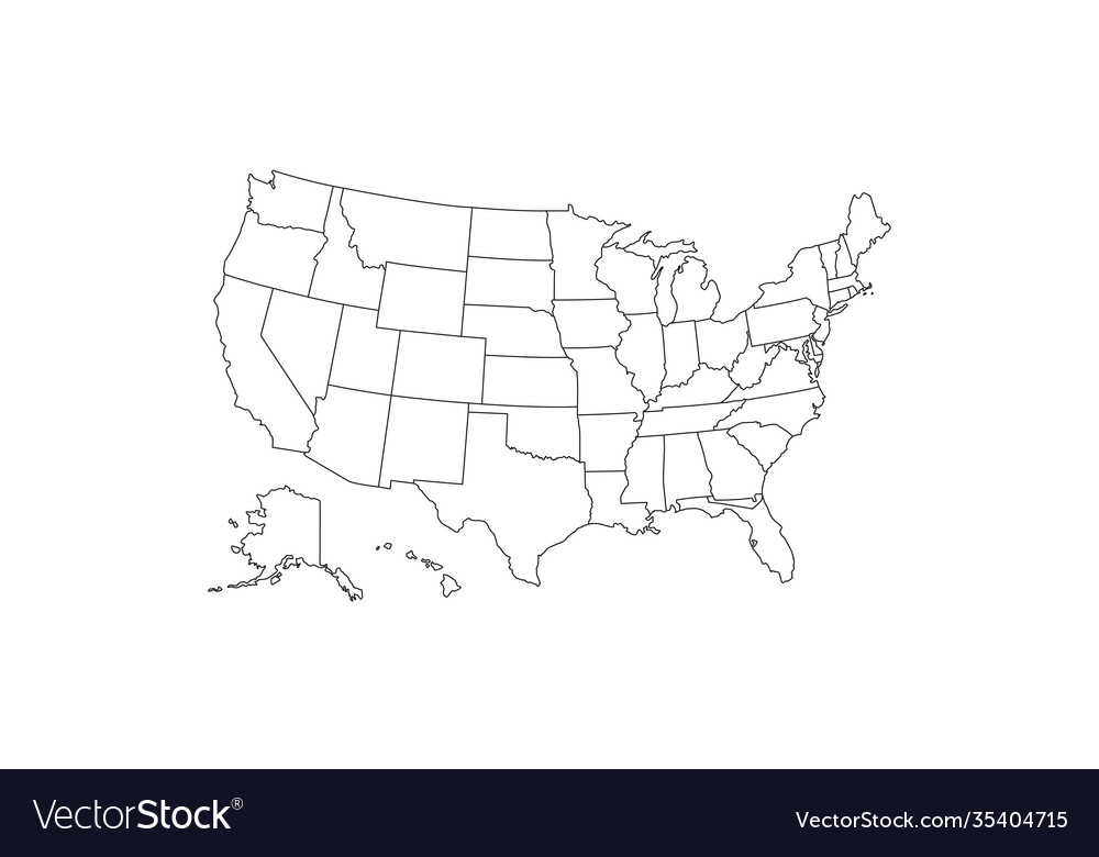 United States Map Royalty Free Vector Image Vectorstock 19,600+ Map Of