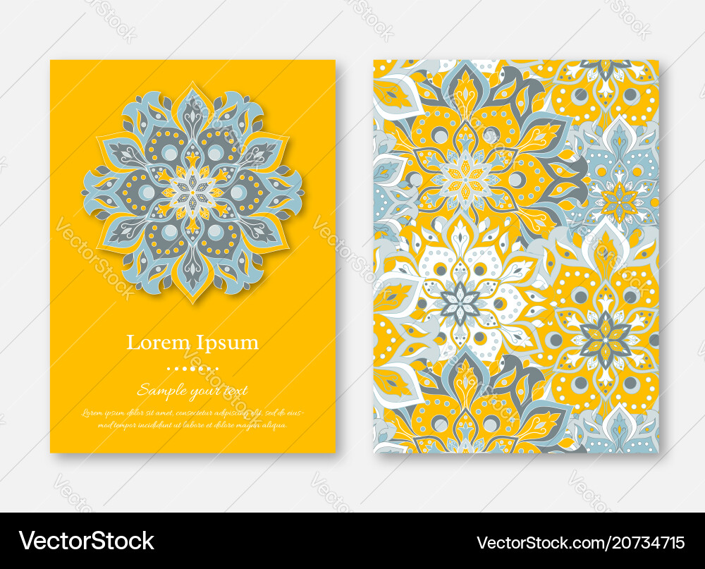 Set cards flyers brochures templates Royalty Free Vector