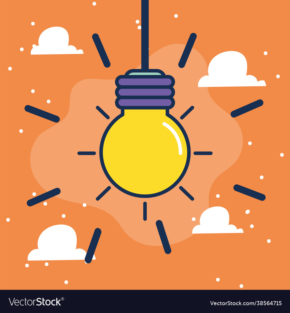 Shiny light bulb Royalty Free Vector Image - VectorStock