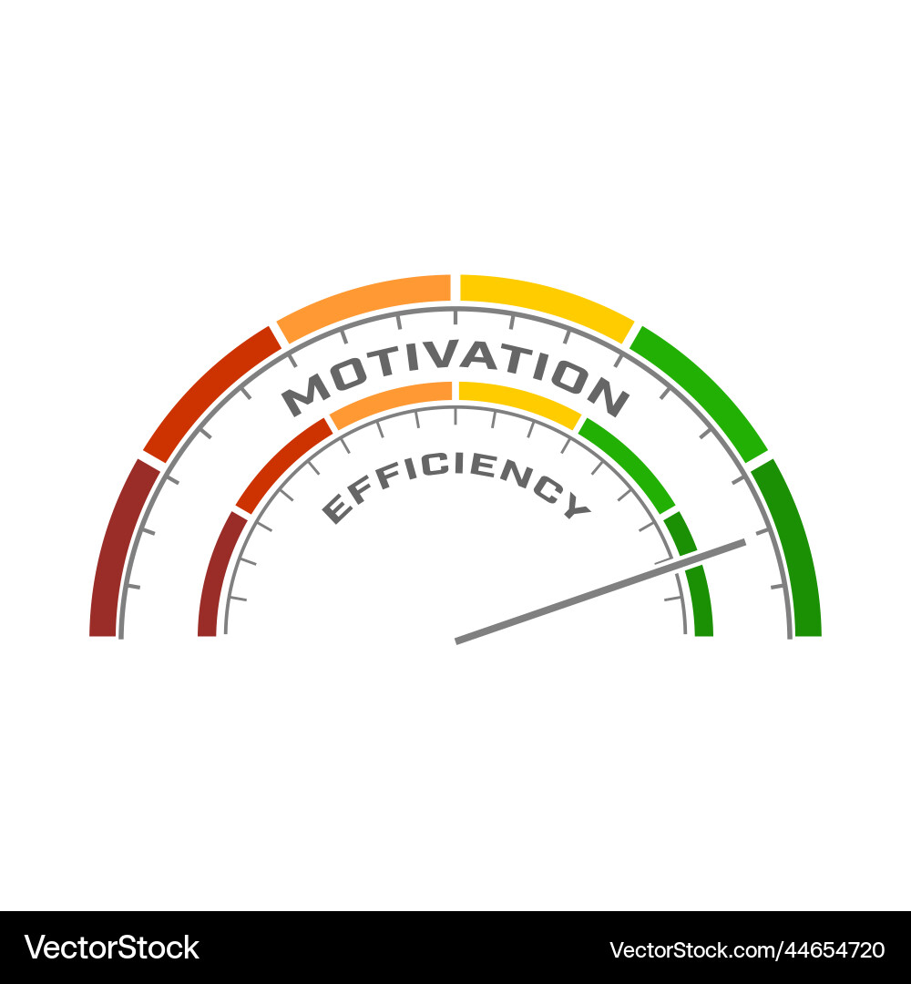 Abstract measuring device influence of motivation Vector Image
