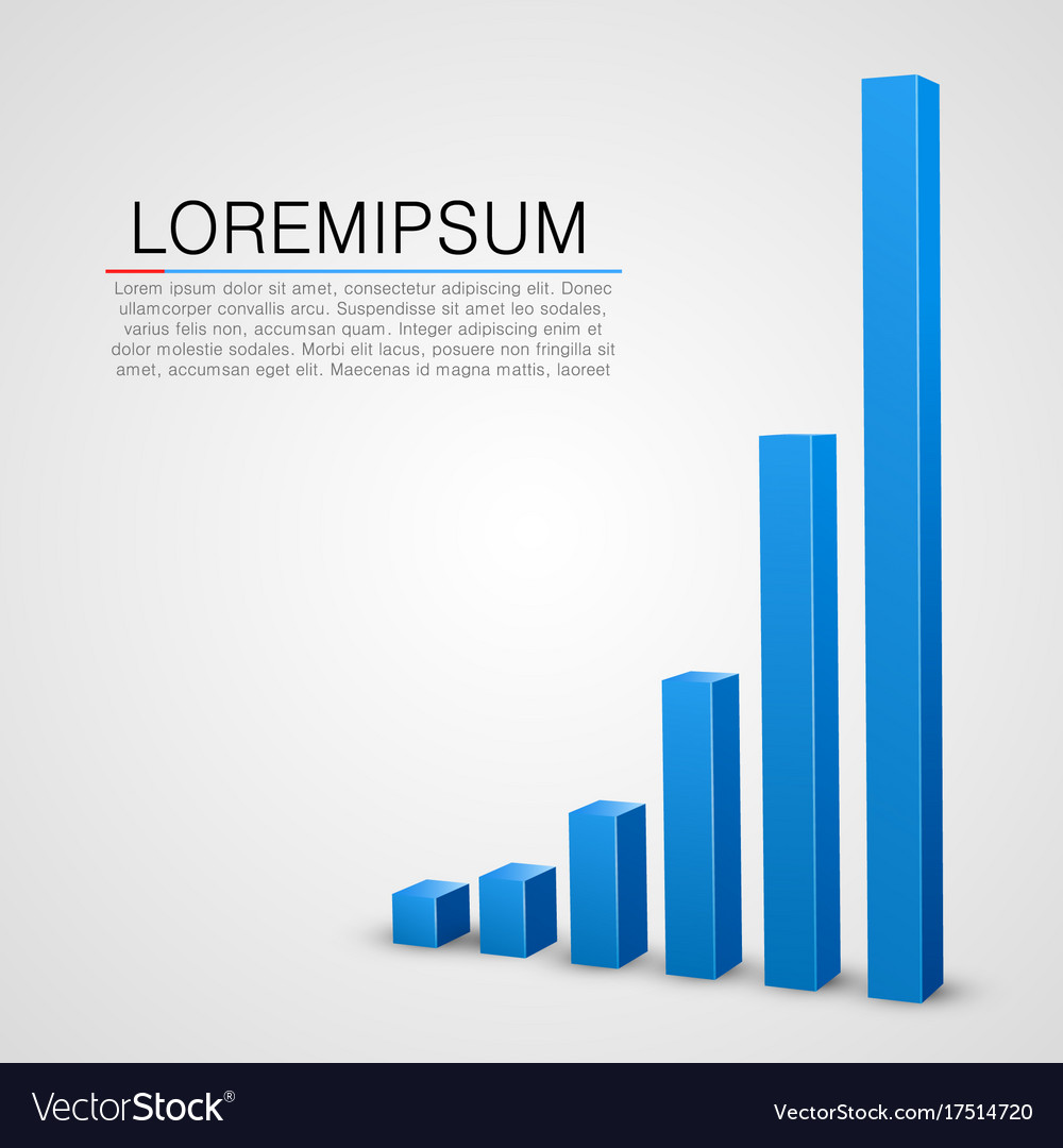 Blue graph chart background Royalty Free Vector Image