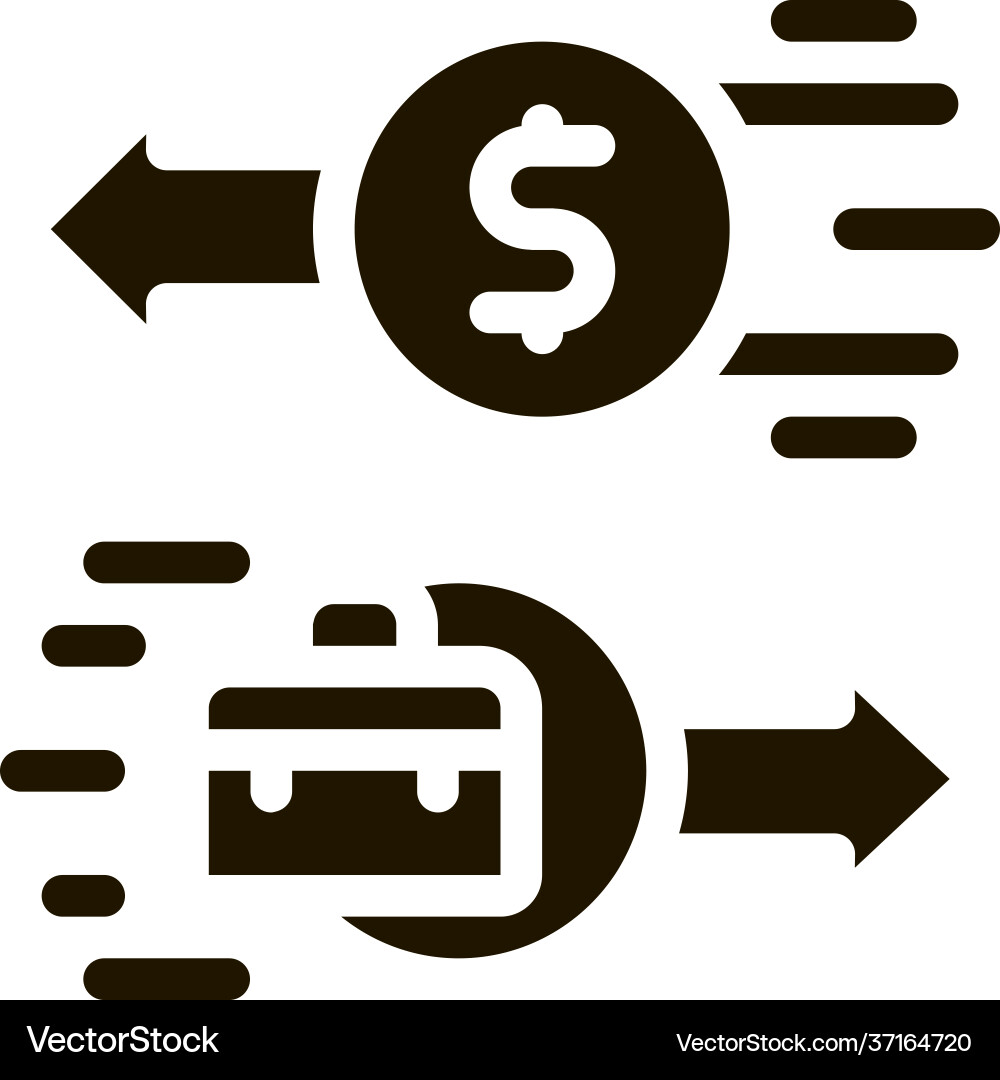 Business service payment icon glyph Royalty Free Vector