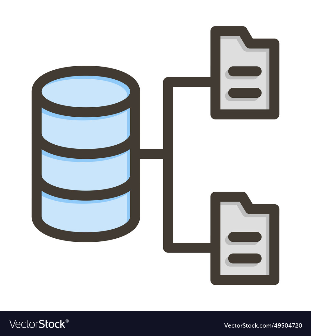 Data storage thick line filled colors icon Vector Image