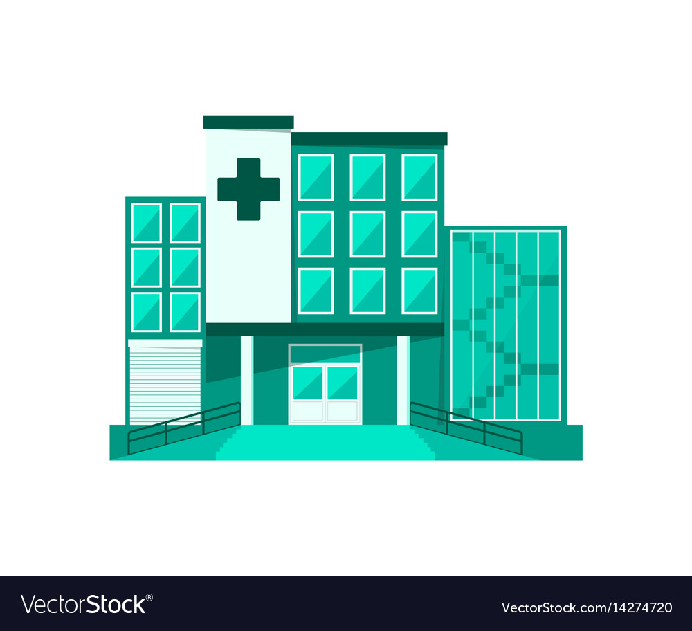 Hospital building isolated Royalty Free Vector Image