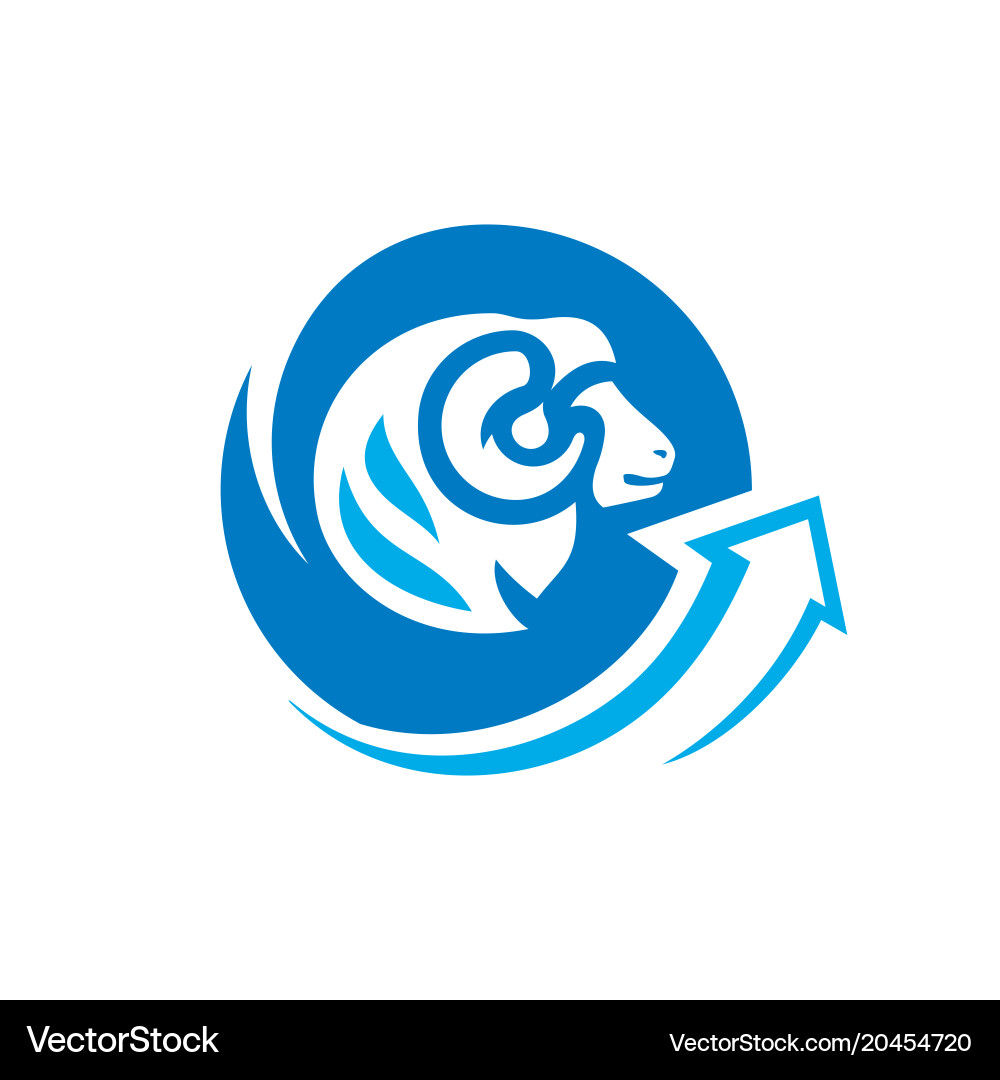 Lamb meat trade sign Royalty Free Vector Image
