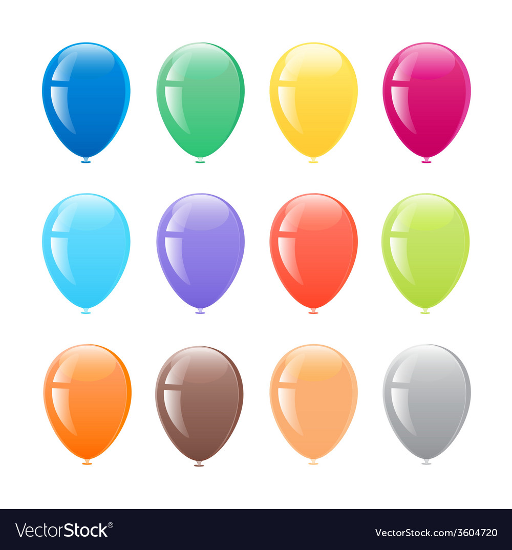Multi colored balloons Royalty Free Vector Image