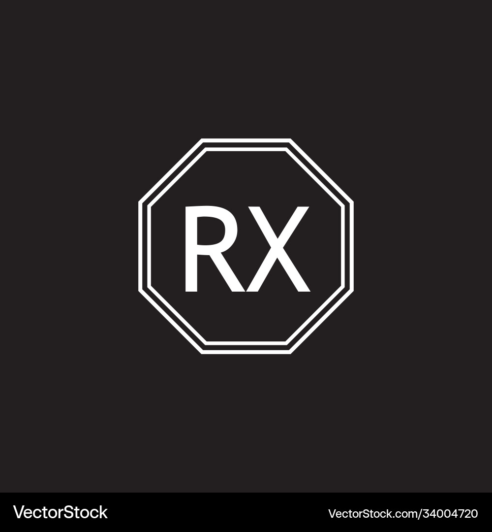 R x joint letter logo abstract design Royalty Free Vector