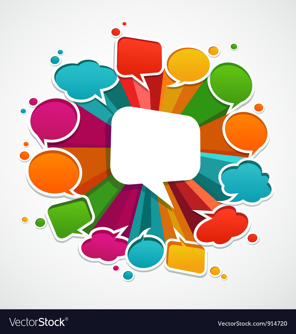 Speech bubbles background Royalty Free Vector Image