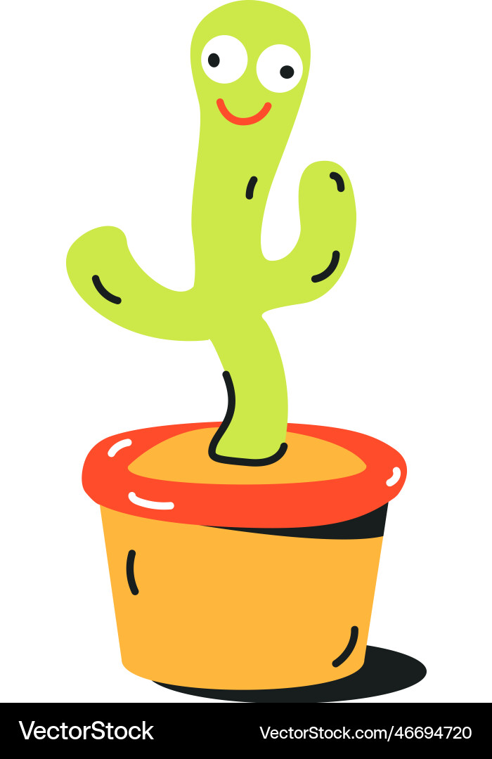 Toy cactus Royalty Free Vector Image - VectorStock