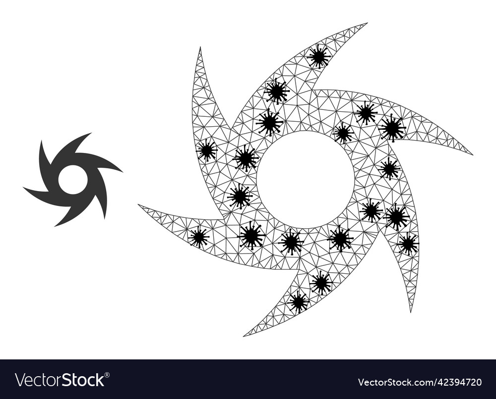 Triangulated mesh storm swirl pictograms Vector Image Triangulated mesh storm swirl pictograms Vector Image