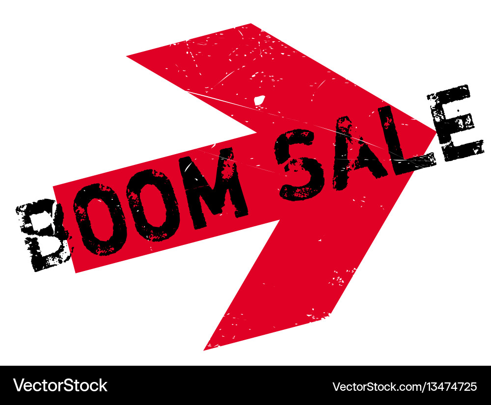 Boom sale rubber stamp Royalty Free Vector Image