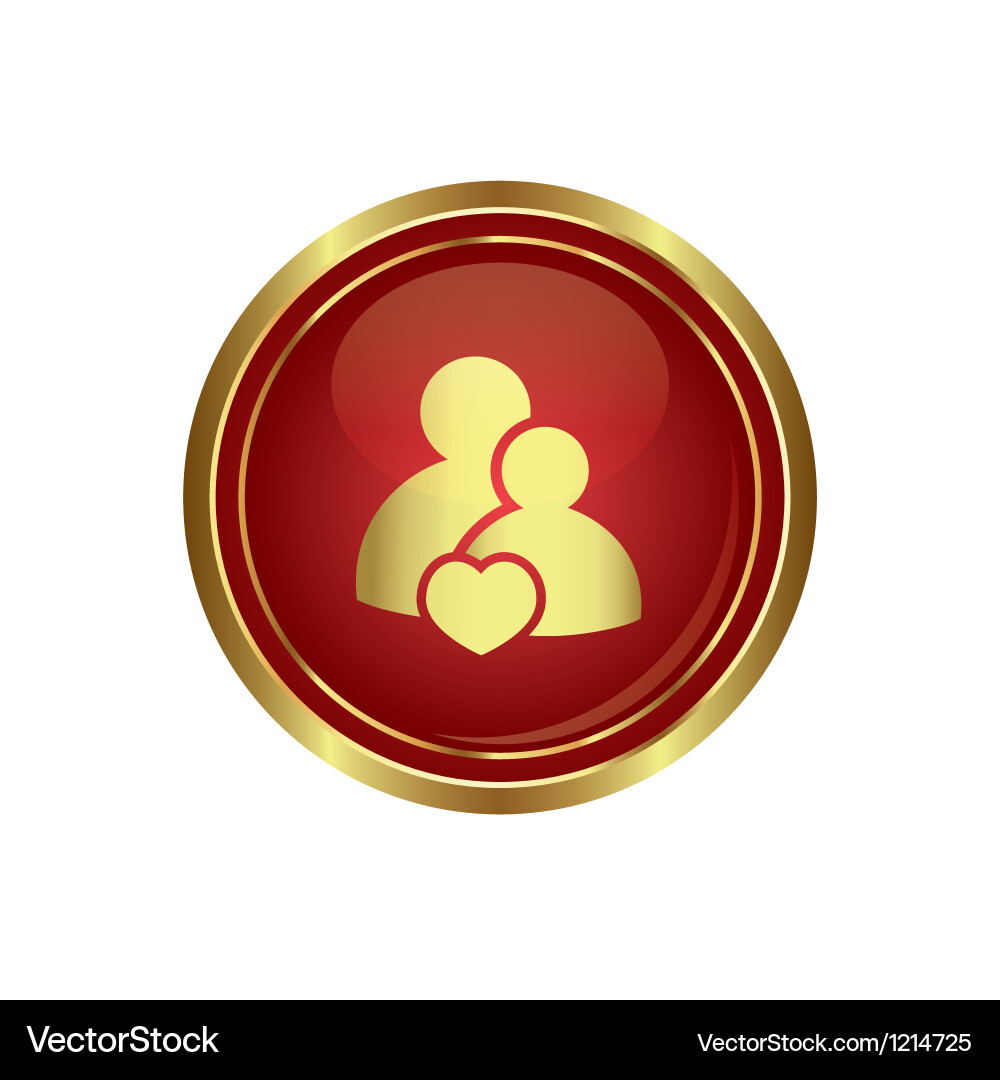 Couple icon with heart Royalty Free Vector Image