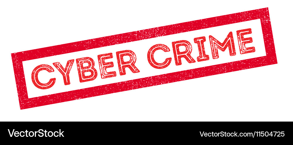 Cyber crime rubber stamp Royalty Free Vector Image