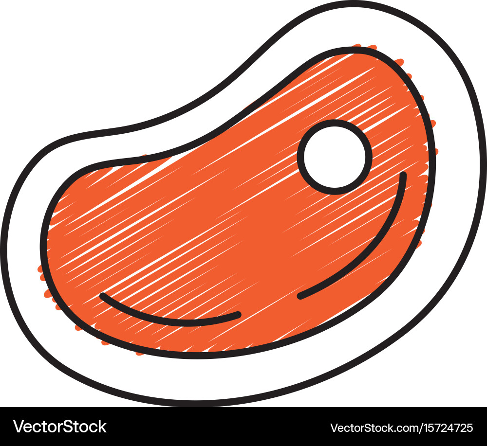 Delicious meat with natural protein Royalty Free Vector